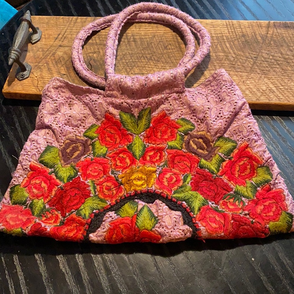 Beautiful & Unique Eyelet Embroidery Handbag - Gem